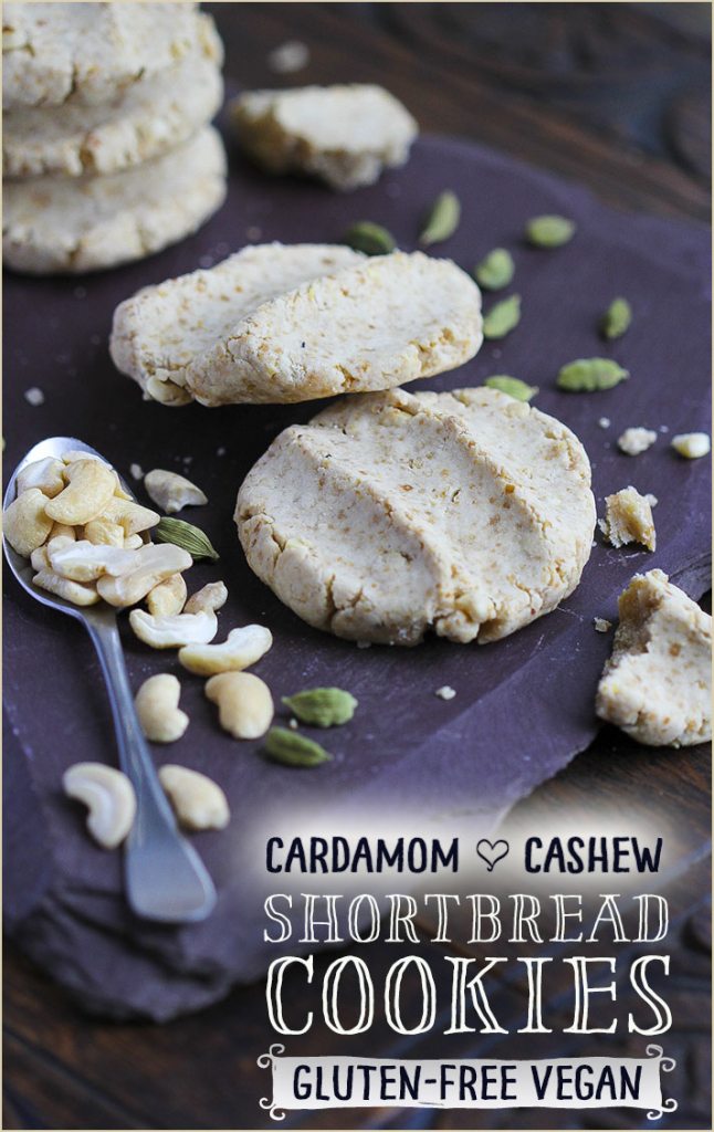 Cardamom & Cashew Shortbread Cookies - gluten-free, vegan - Kind Earth