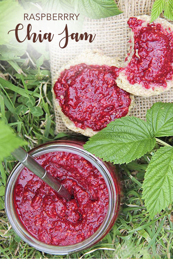 How to Make Raspberry Chia Jam - super healthy, easy recipe - Kind Earth