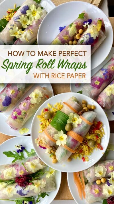 The best way to make Spring Rolls (rice paper wraps) - Kind Earth
