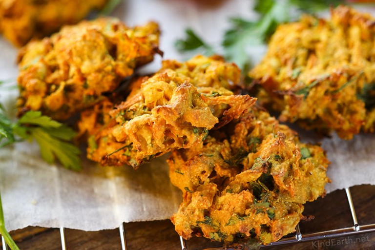 Baked Pakora - Vegan Indian Food - Kind Earth