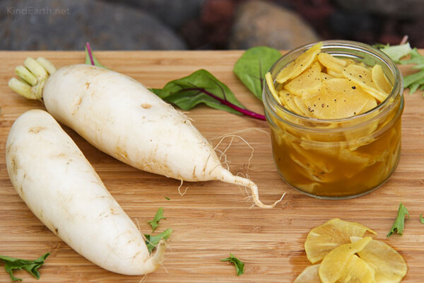 Mam's Hawaiian Pickled Daikon - made easy (white radish, mooli) - Kind ...