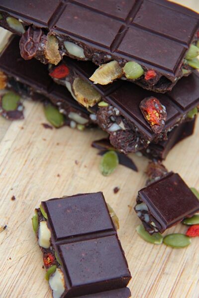 Trail Mix Chocolate Bar Recipe - Vegan - Kind Earth