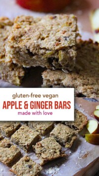 Apple & Ginger Oat Bars - healthy vegan - Kind Earth