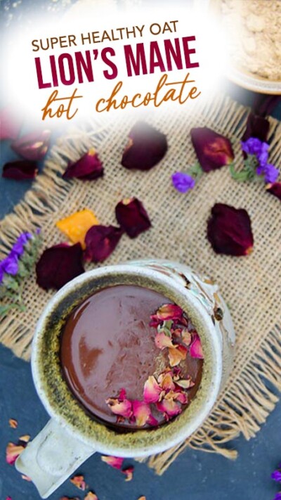 Lion's mane hot chocolate with oat and dates - Kind Earth